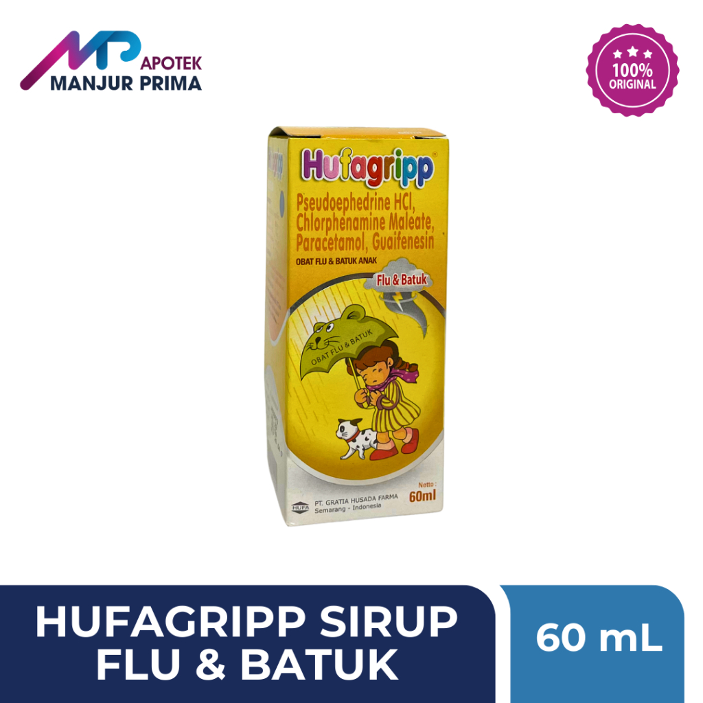 Jual Hufagripp Sirup Flu dan Batuk (Kuning) 60 mL | Shopee Indonesia