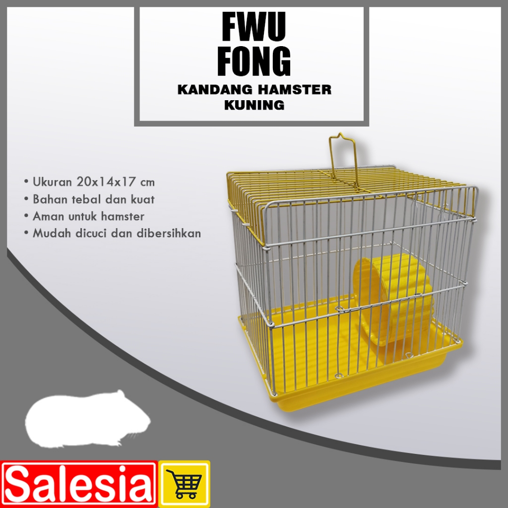 Jual PET CAGE FWU FONG KANDANG HAMSTER KUNING 02 MINI FULLSET RODA ...