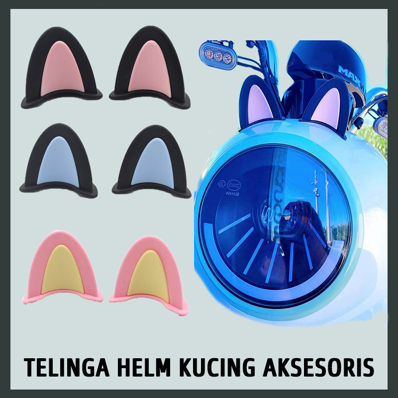 Jual Hiasan telinga helm kucing Aksesoris helm lucu Telinga kuping ...