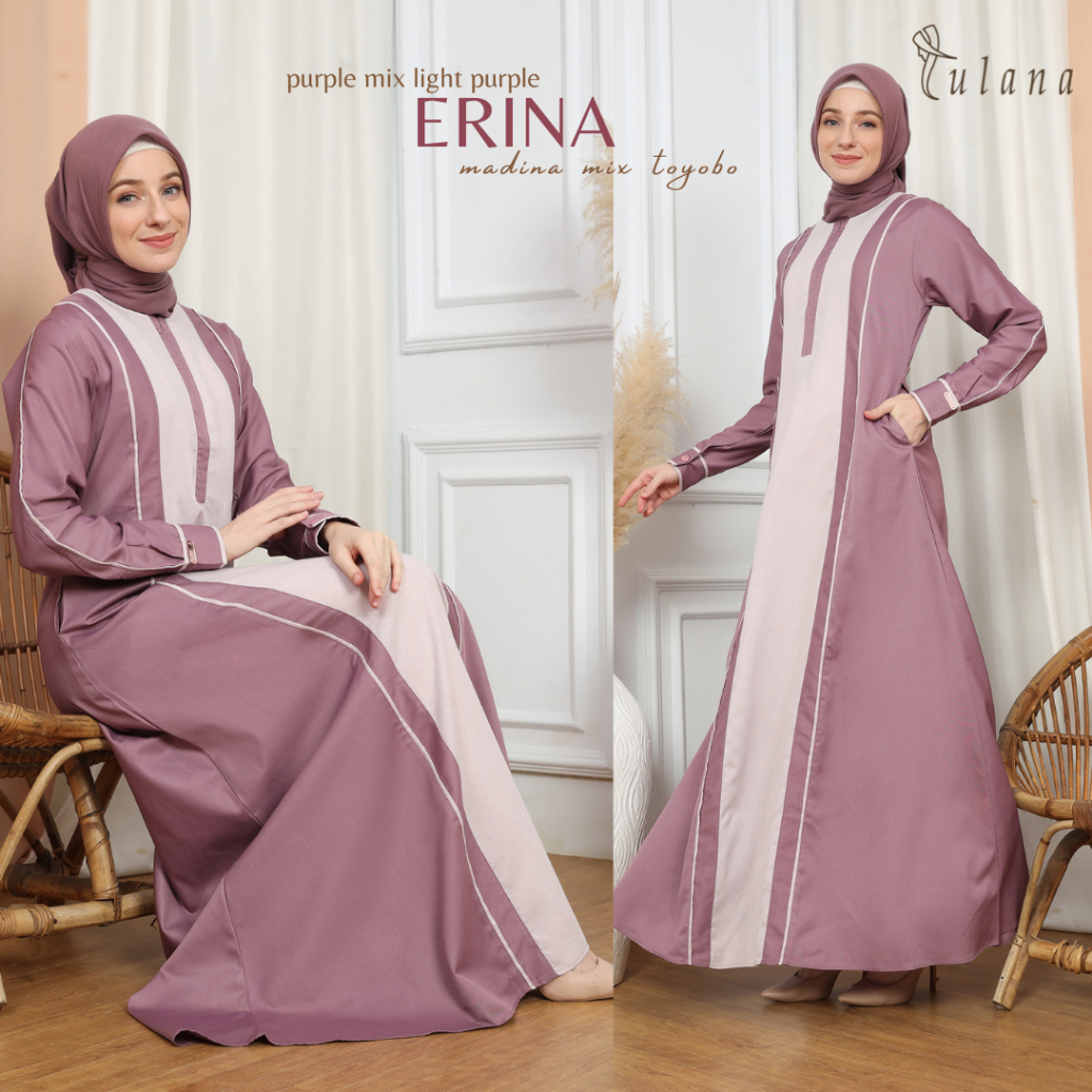 Jual GAMIS ERINA Toyobo mix Madina by Lulana | Shopee Indonesia
