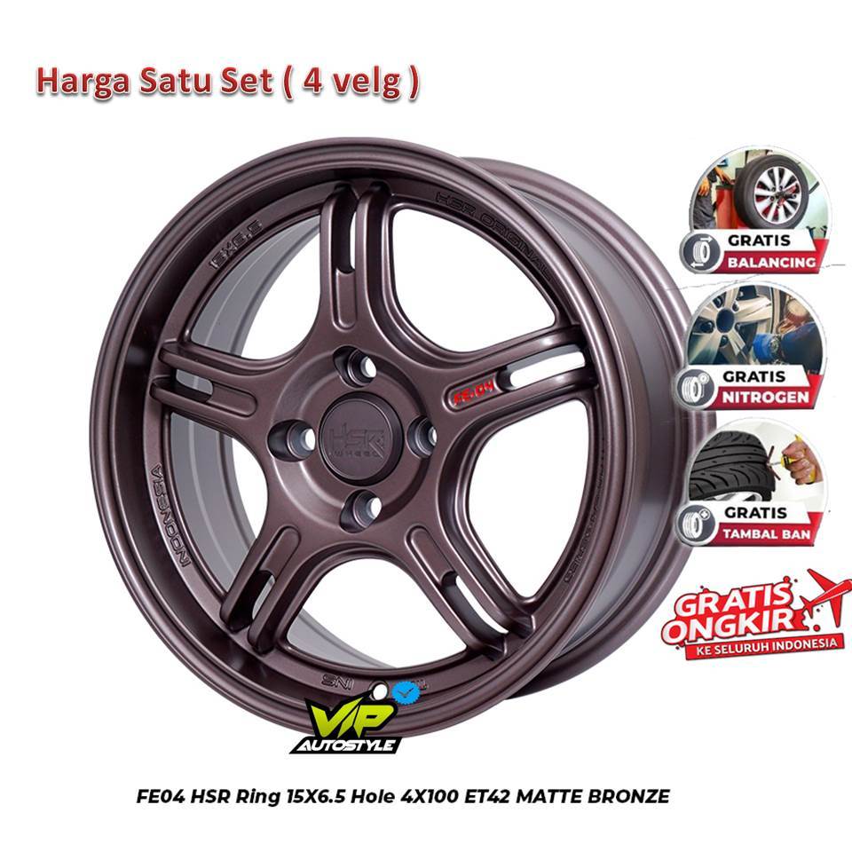 Jual Velg Mobil listrik wuling bingo ev dan meta V ring 15 HSR FE04 pcd 4x100 bronze | Shopee ...