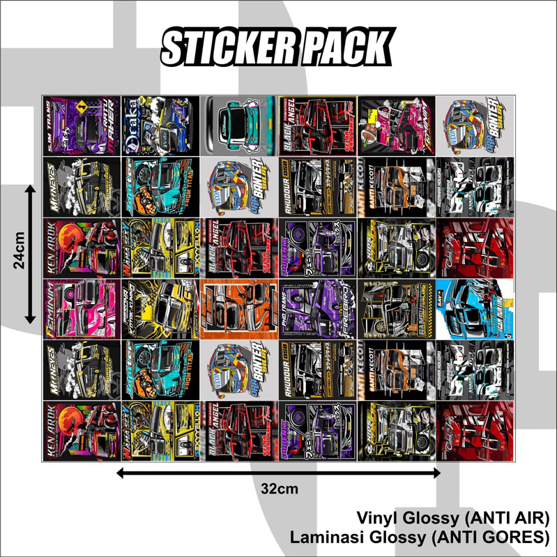 Jual STIKER BUS BASURI ISI 39 POTONG | VINYL PLASTIK TAHAN AIR ...