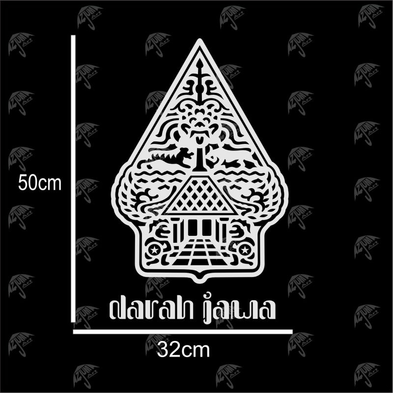 Jual Stiker CUTTING GUNUNGAN DARAH JAWA CUSTOM UKURAN 50X32 CM | Shopee ...