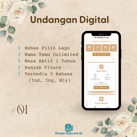 Jual UNDANGAN DIGITAL PERNIKAHAN | DIGITAL WEDDING INVITATION | MAJLIS ...