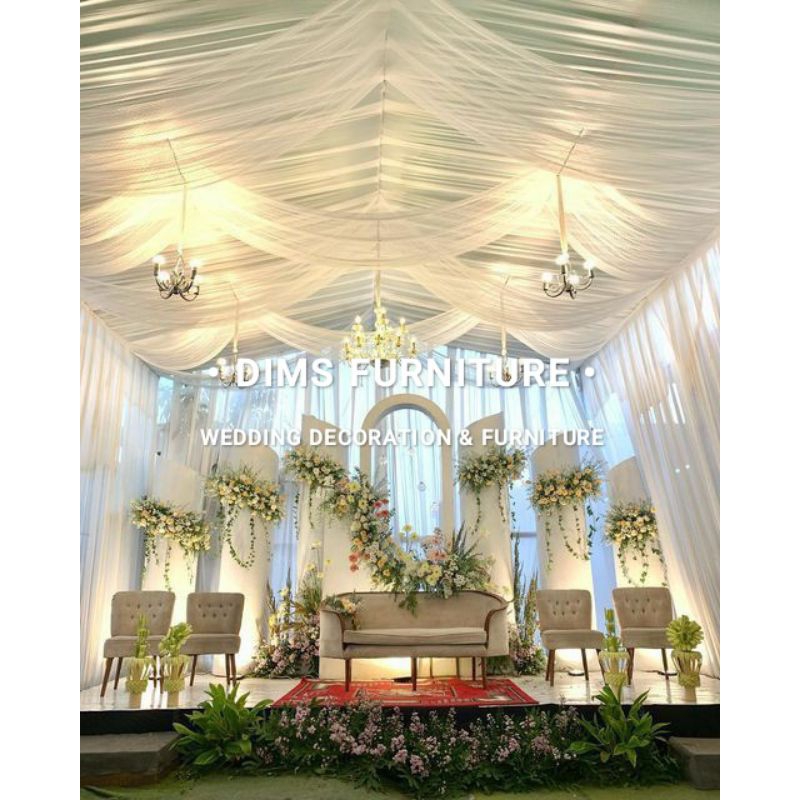 Jual backdrop pelaminan bambu runcing simple / dekorasi wedding ...