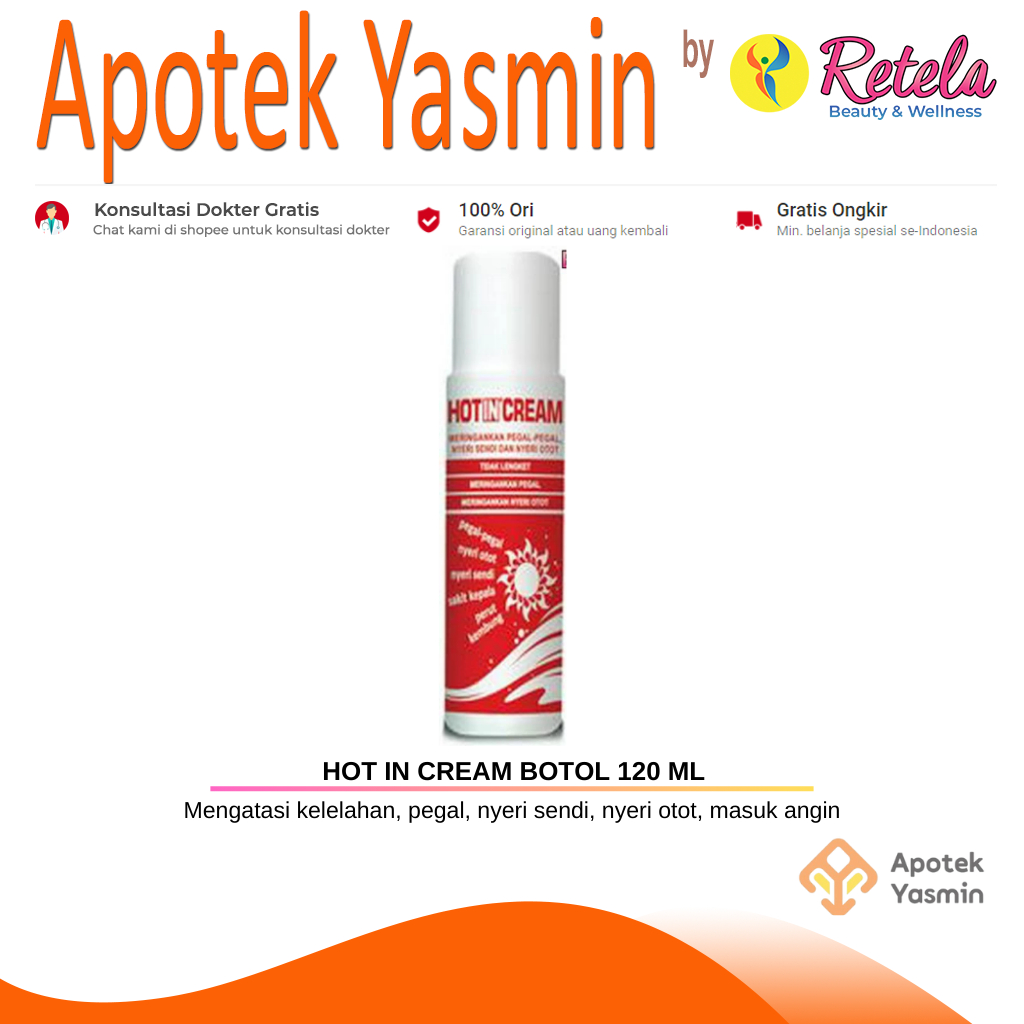 Jual HOT IN CREAM BOTOL 120 ML | Shopee Indonesia
