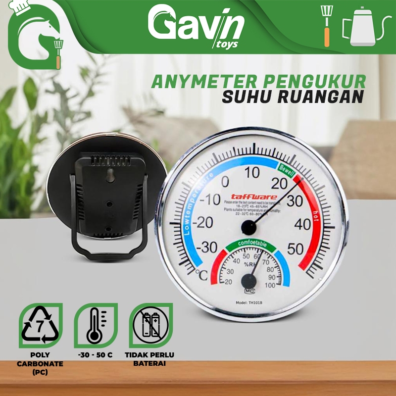 Jual Anymeter Analog Alat Ukur Suhu Ruangan Besar Hygrometer ...