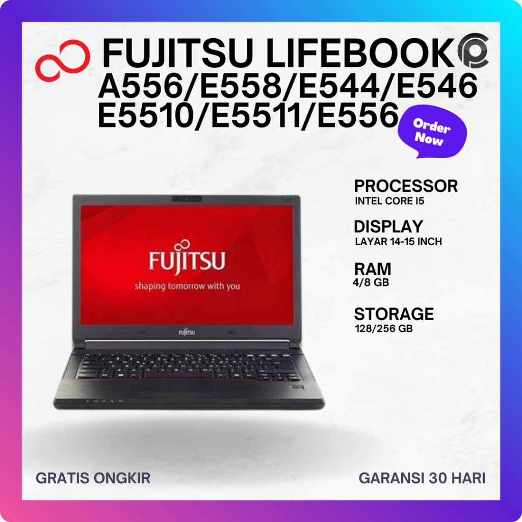 Jual Fujitsu Lifebook A556 E558 E544 E546 E449 E5510 E5511 E5556 I5 Gen ...