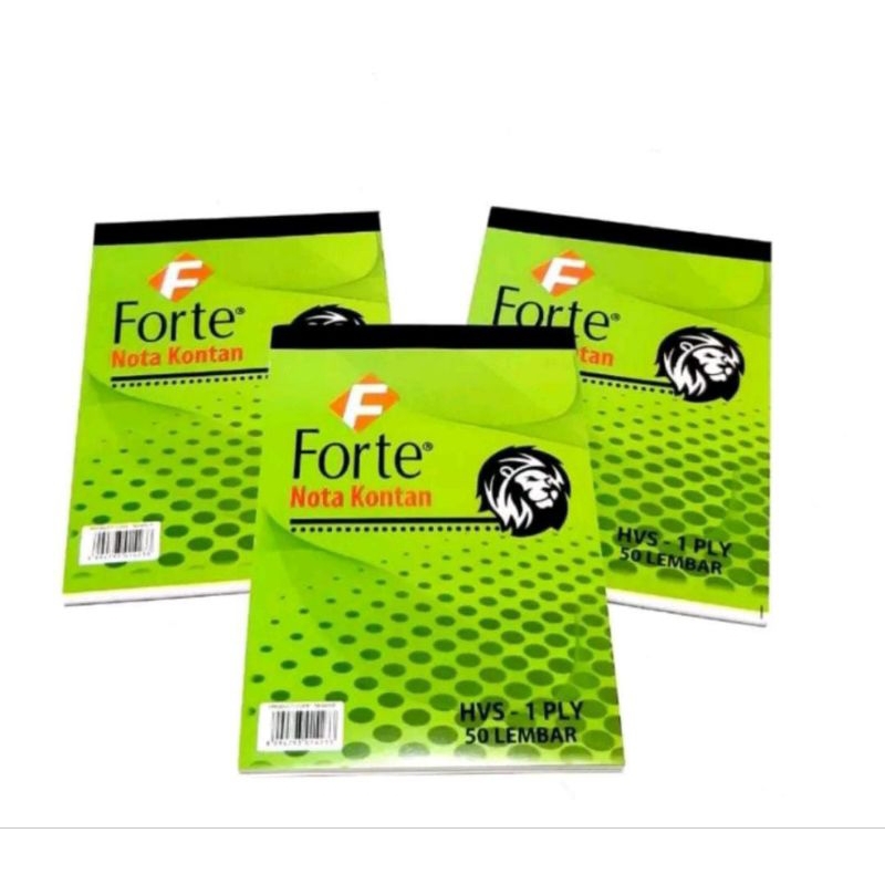 Jual 1 Pak Nota Kontan Forte 1 PLY / Nota Kontan Kecil ( isi 10 ...