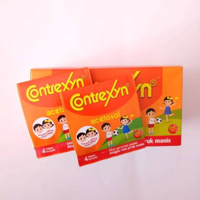 Jual Contrexyn 4 Tablet Kunyah - Obat Penurun Panas Rasa Jeruk | Shopee ...