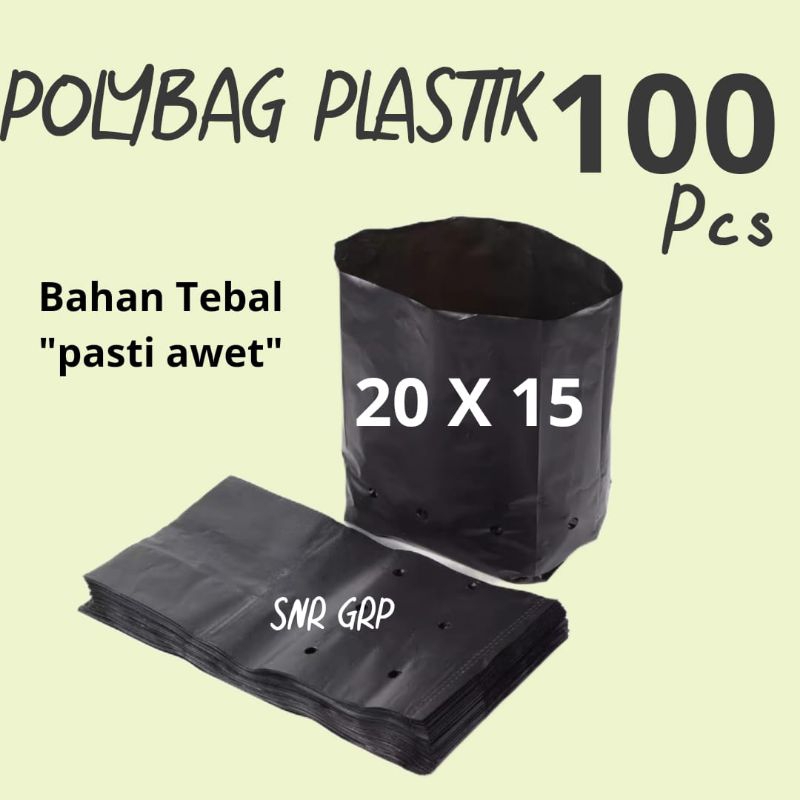 Jual POLYBAG PLASTIK UKURAN 20 X 15 POLIBAG TANAMAN POLIBAG / POLIBAG ...