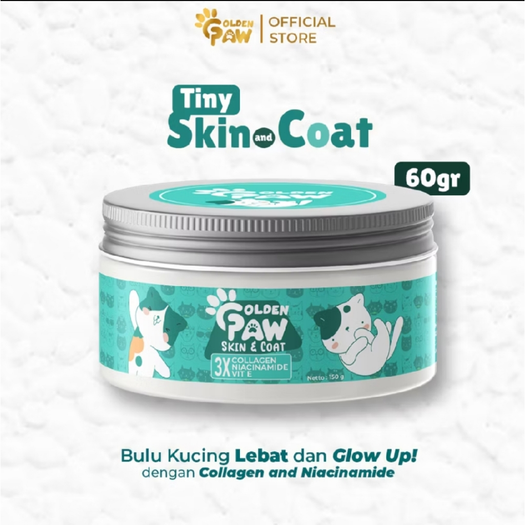 Jual TINT SKIN AND COAT Golden Paw Vitamin Pelebat Penumbuh Bulu Kucing ...