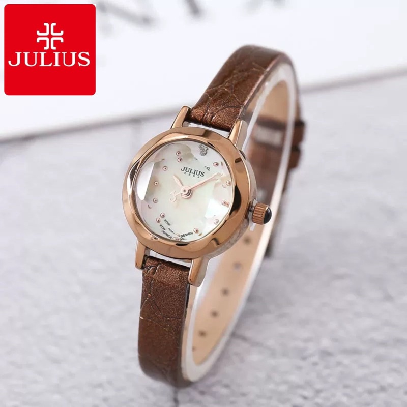 Jual Jam Tangan Julius Original Wanita JA-482 Kulit Fashion Korea ...
