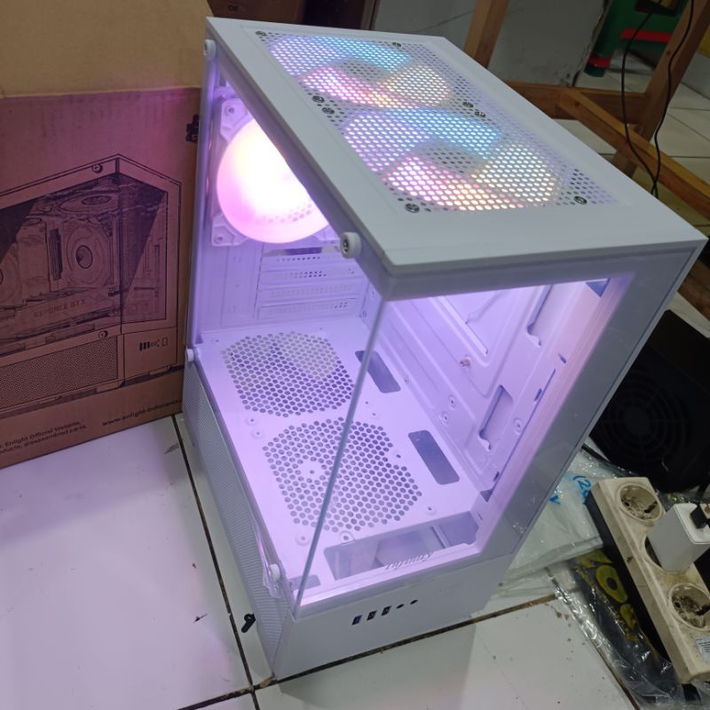 Jual Casing Komputer Infinity Noir m-atx Free 3Fan RGB Tempered Glass ...