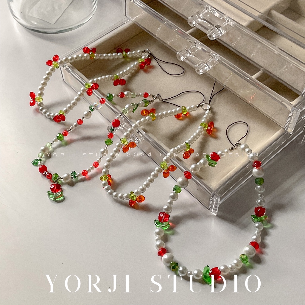 Jual YORJI STUDIO - ROSE - ready stock phonestrap phonecharm keychain ...