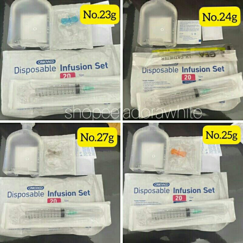 Jual satu set infusion set lengkap untuk infus whitening packing kardus ...