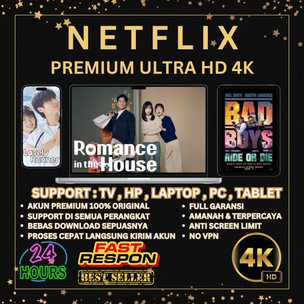 Jual NETFLIXXXX 3 BULAN 2 BULAN 1 BULAN ANTI HOLD ANTI SCREEN LIMIT UHD 4K | Shopee Indonesia