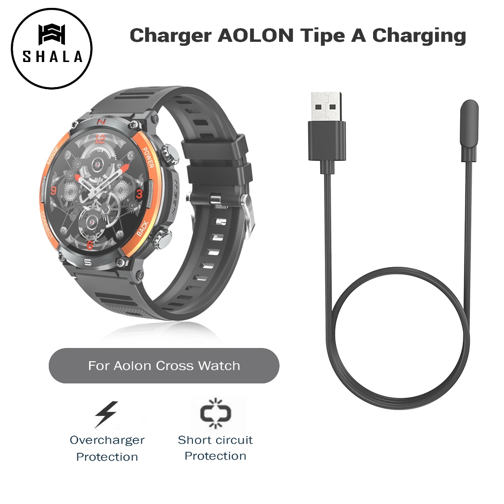 Jual Kabel Charger Aolon Cross Smartwatch Tipe A Charging | Shopee ...