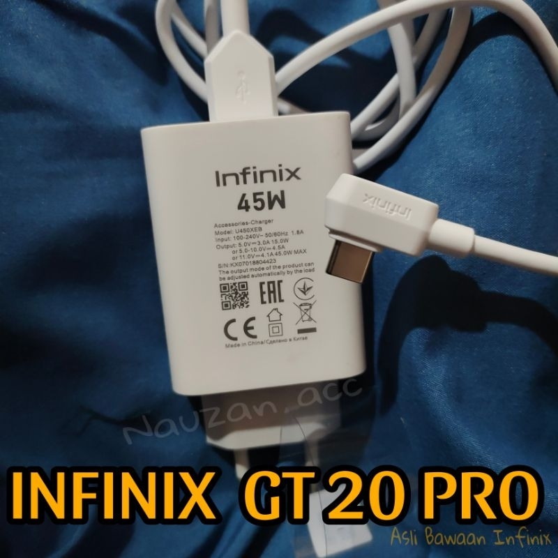 Jual Charger Infinix GT 20 PRO Original 100% Super Fastcharging 45W ...