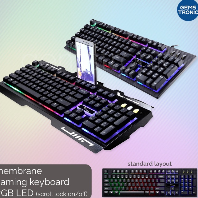 Jual HJ6 Leopard G2 Gaming Keyboard with LED RGB Lht Game | Shopee ...