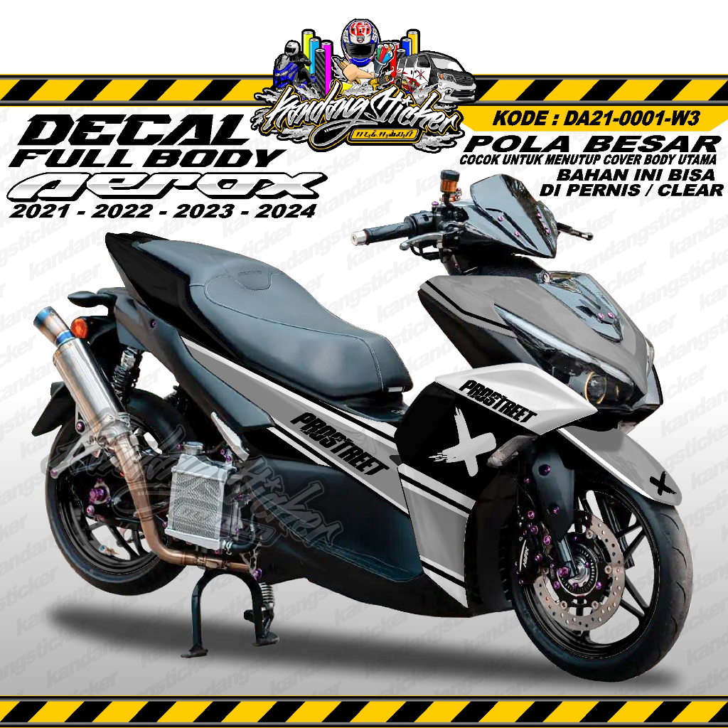 Jual DECAL AEROX FULL BODY PROSTREET YAMAHA AEROX 2020 2021 2022 2023 ...