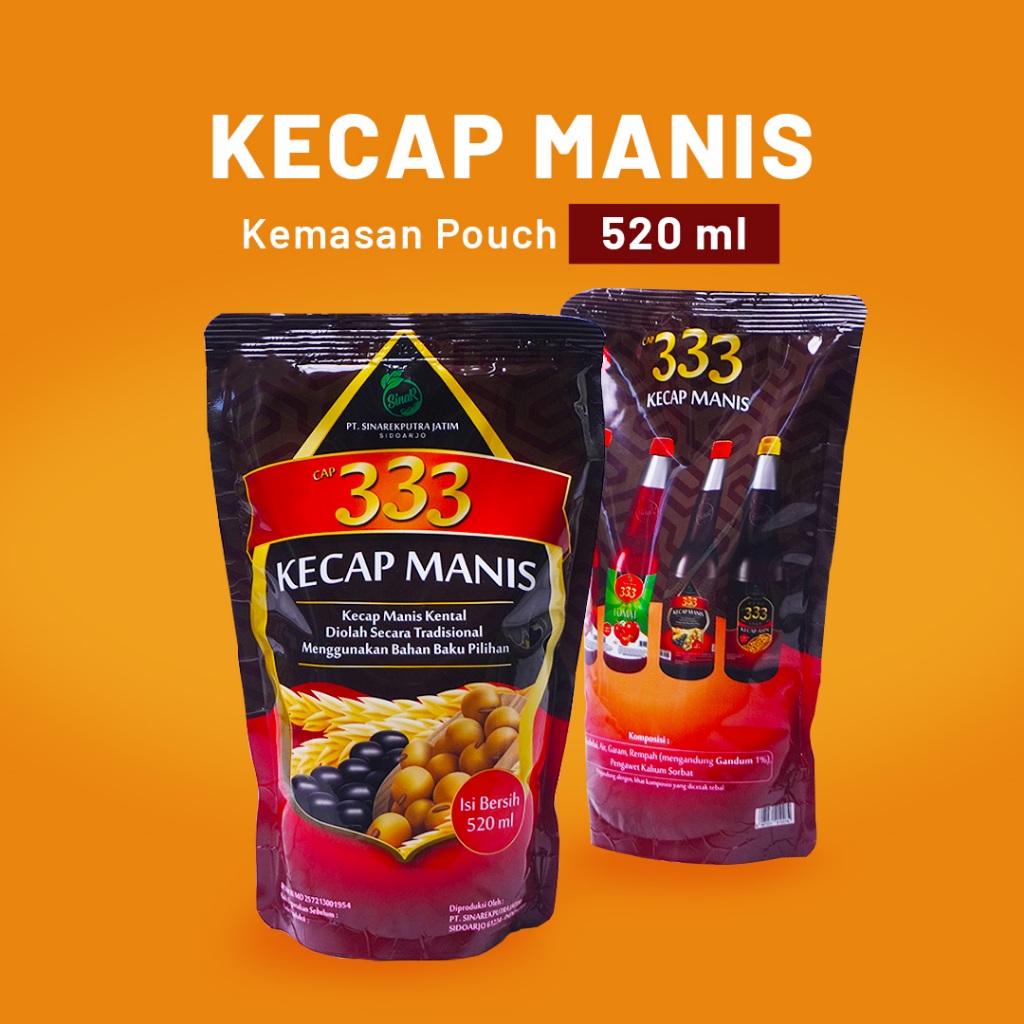 Jual Kecap Manis Cap 333 Pouch 520 ml | Shopee Indonesia