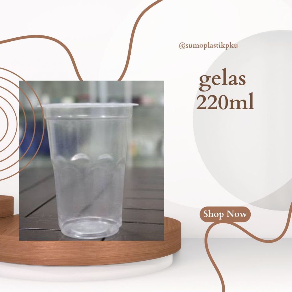 Jual Gelas Plastik Aqua 220ml / Gelas PP 220ml / Gelas Kopi @50pcs. | Shopee Indonesia