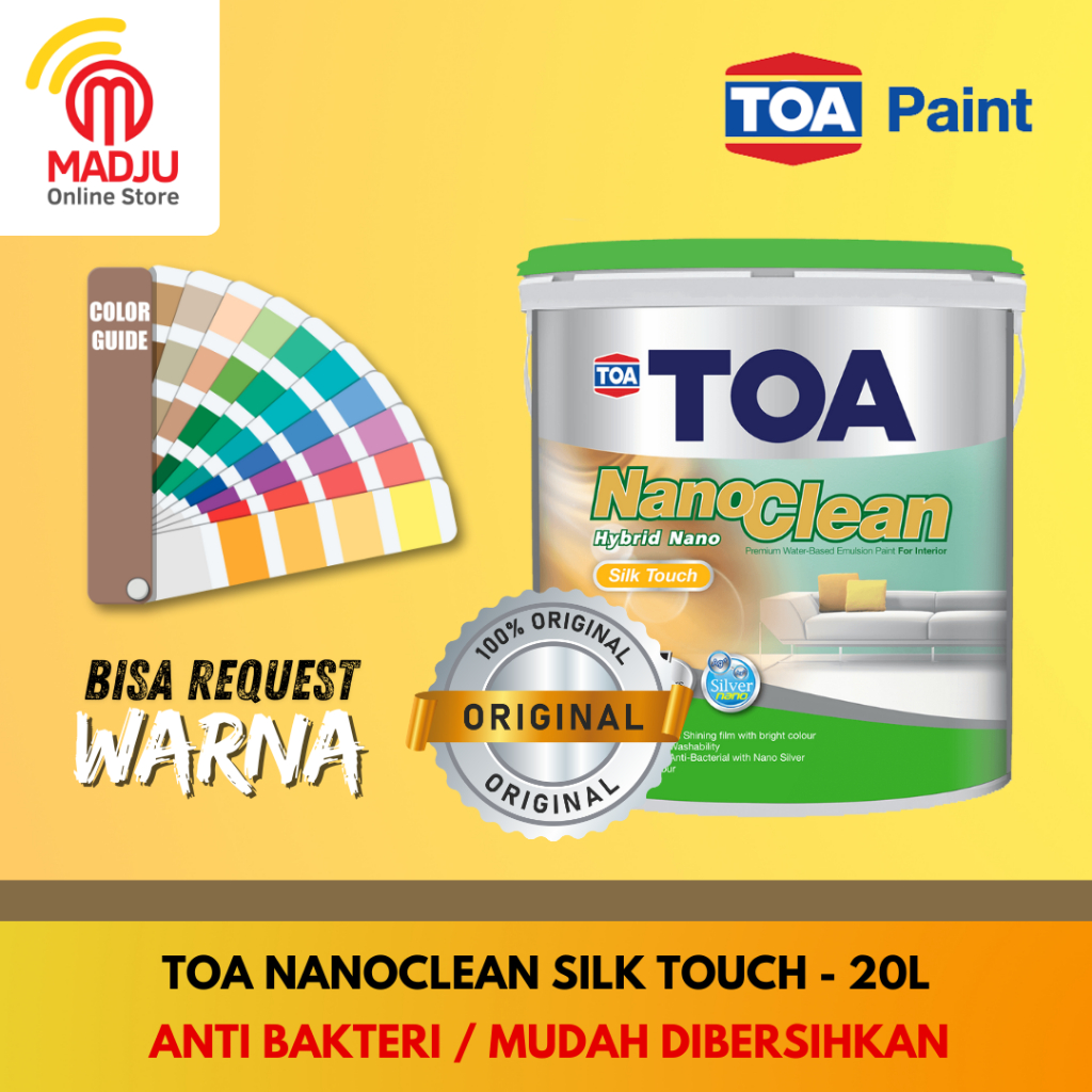 Jual CAT TOA NANOCLEAN SILK TOUCH CAT TEMBOK INTERIOR TAHAN 7 TAHUN ...