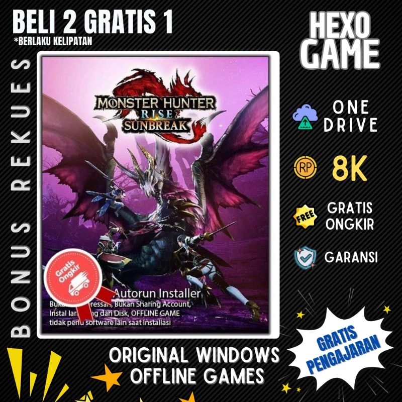 Jual Monster Hunter Rise - PC Game Adv - LINK DOWNLOAD - GAME LAPTOP - GAME KOMPUTER | Shopee ...