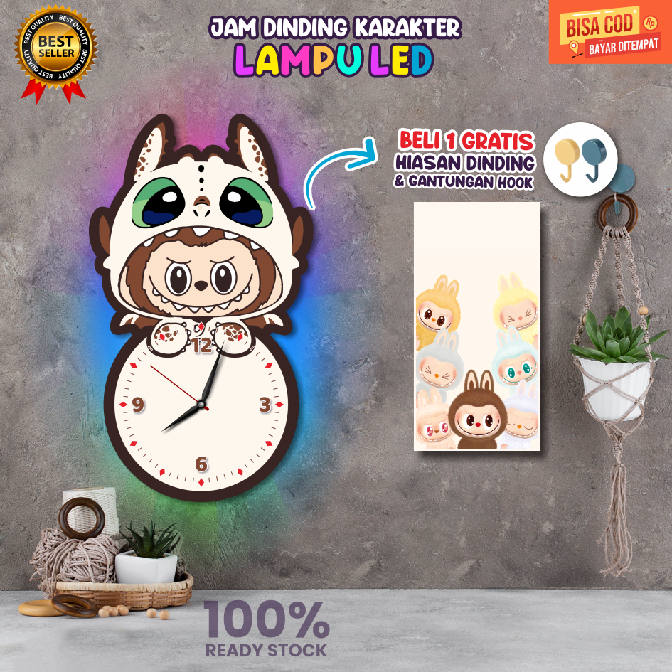 Jual Grosir jam dinding Beli 1 GRATIS 1 hiasan dinding/jam dinding anak ...