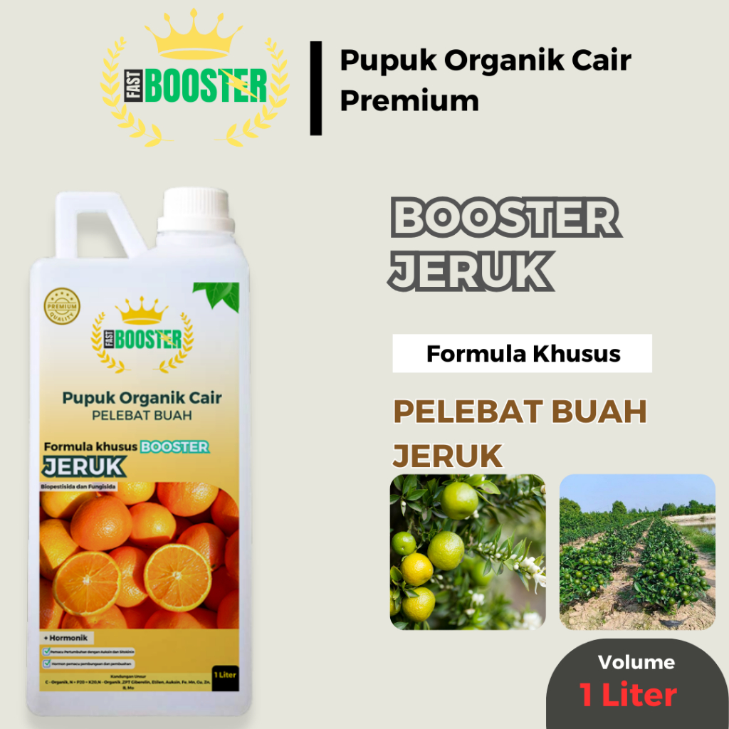 Jual Fast Booster - Pupuk organik cair tanaman jeruk 1 liter booster pertumbuhan dan pelebat ...