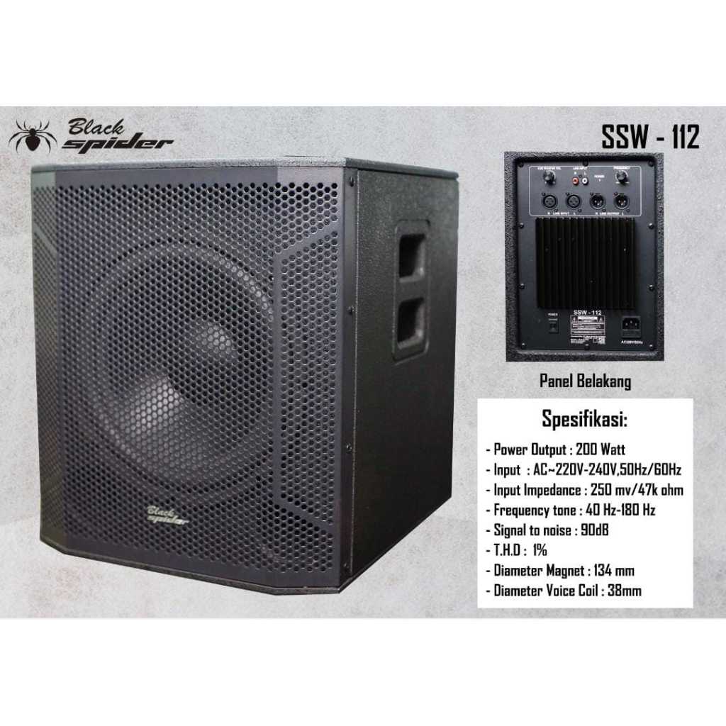 Jual Subwoofer Black Spider SSW 112 Ukuran 12 Inch Original | Shopee ...