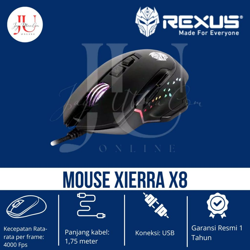 Jual Rexus X8 Xierra Gaming Mouse RGB Original | Shopee Indonesia