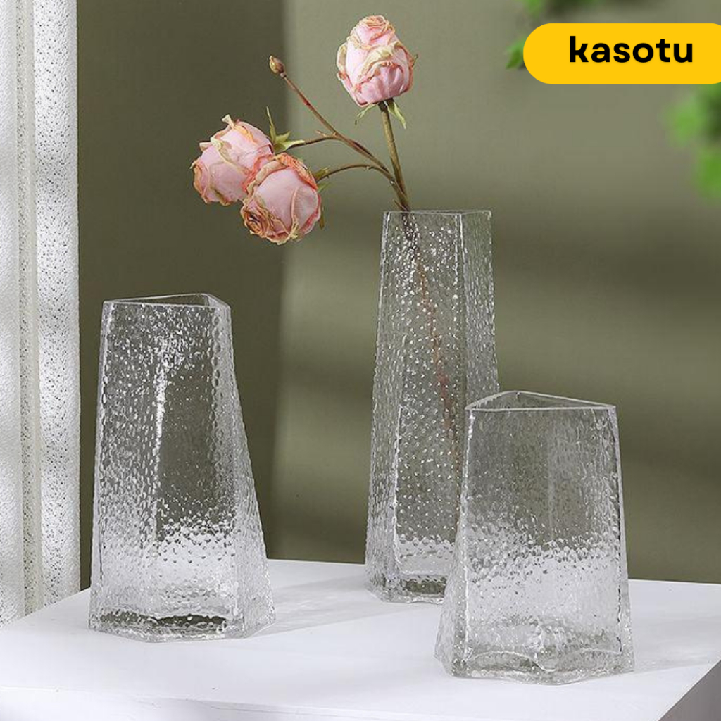 Jual Vas Vase Tempat Bunga Dekorasi Interior Ruang Tamu Bening Model ...
