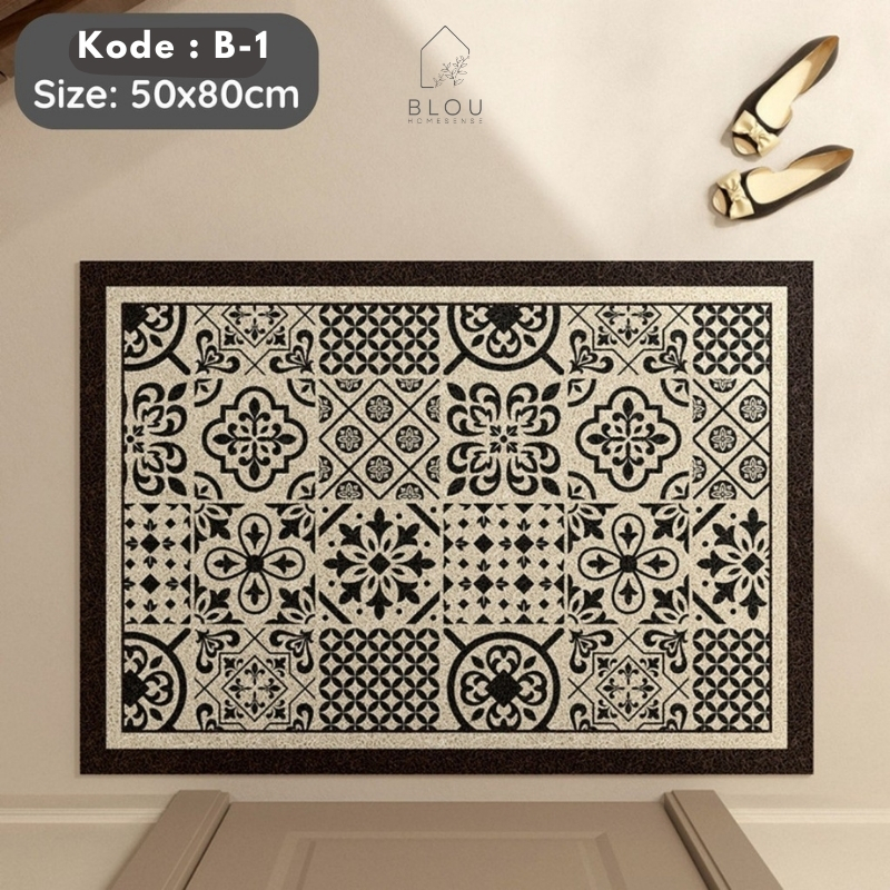 Jual Blou Keset Outdoor Indoor Aesthetic Flower Bunga Hitam Putih ...