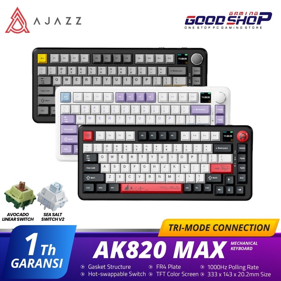 Jual Ajazz AK820 MAX | AK820MAX With Screen Mechanical Keyboard ...