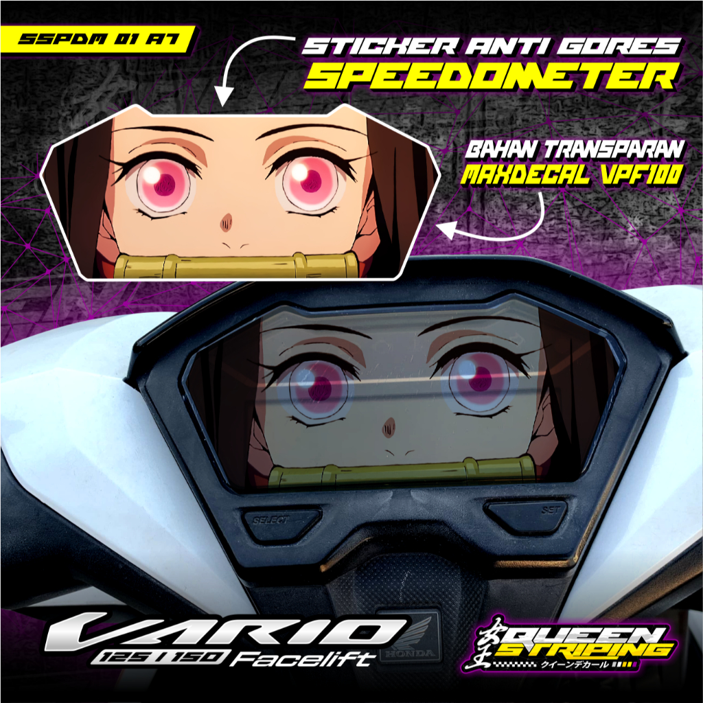Jual Stiker Speedometer Transparan Motor Vario 125/150 Led New Karakter ...