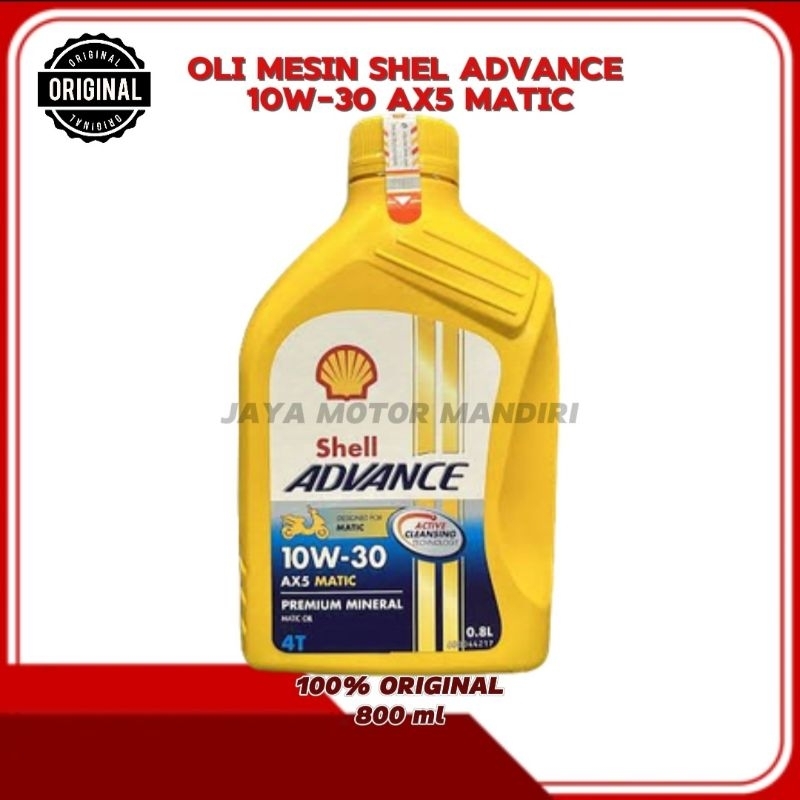Jual OLI MESIN SHELL ADVANCE AX5 MATIC 0.8L 10W-30 Oli mesin Motor ...