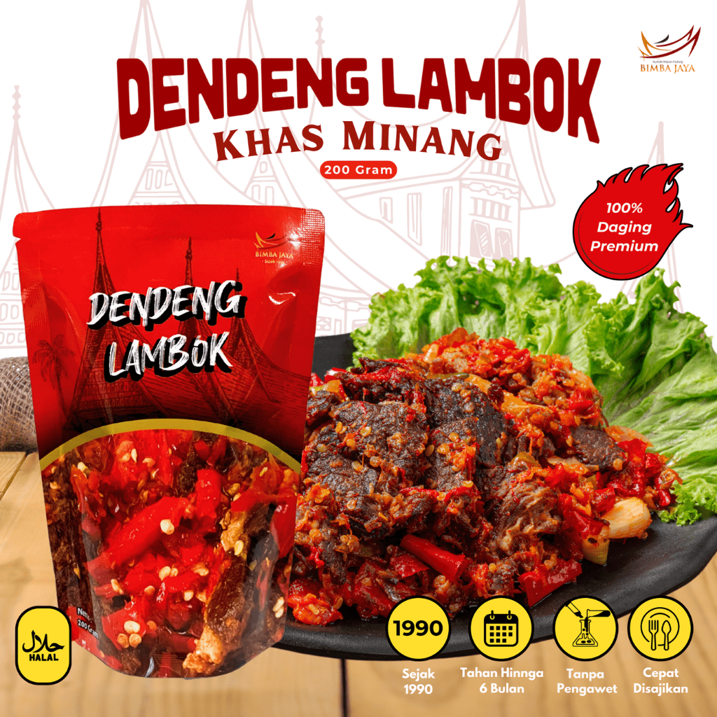 Jual Dendeng Lambok Daging Sapi Balado Padang Pedas Basah Frozen ...