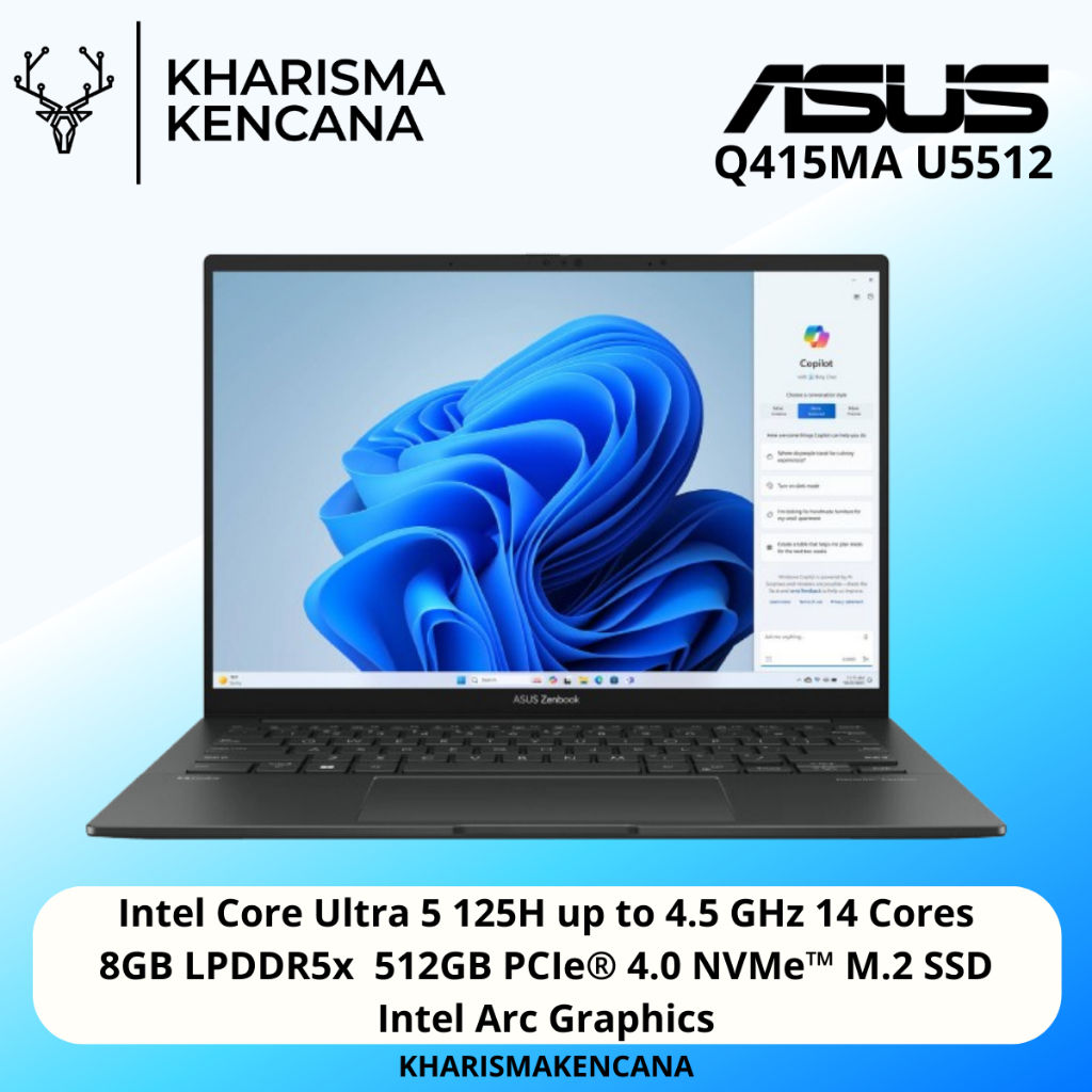 Jual ASUS ZENBOOK 14 OLED Q415MA Laptop - Series 1 Ultra 5-125H 8GB ...