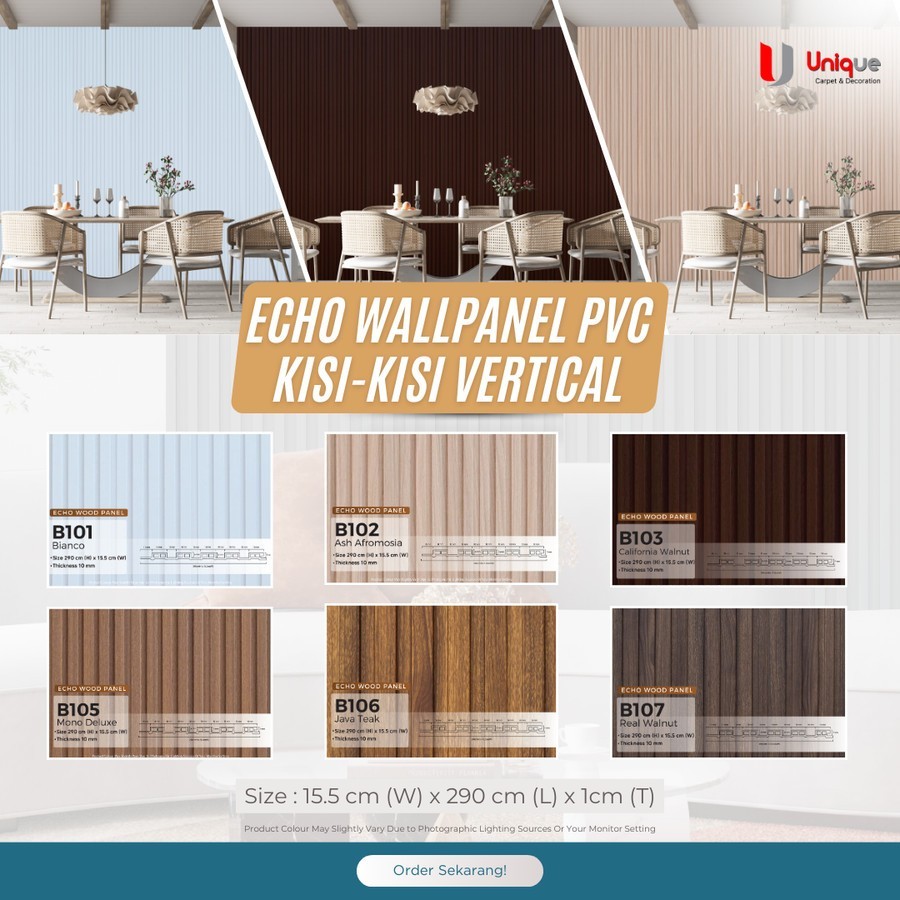 Jual Echo Wallpanel Tebal 10mm / Wood Panel Motif Kayu Minimalis Murah ...