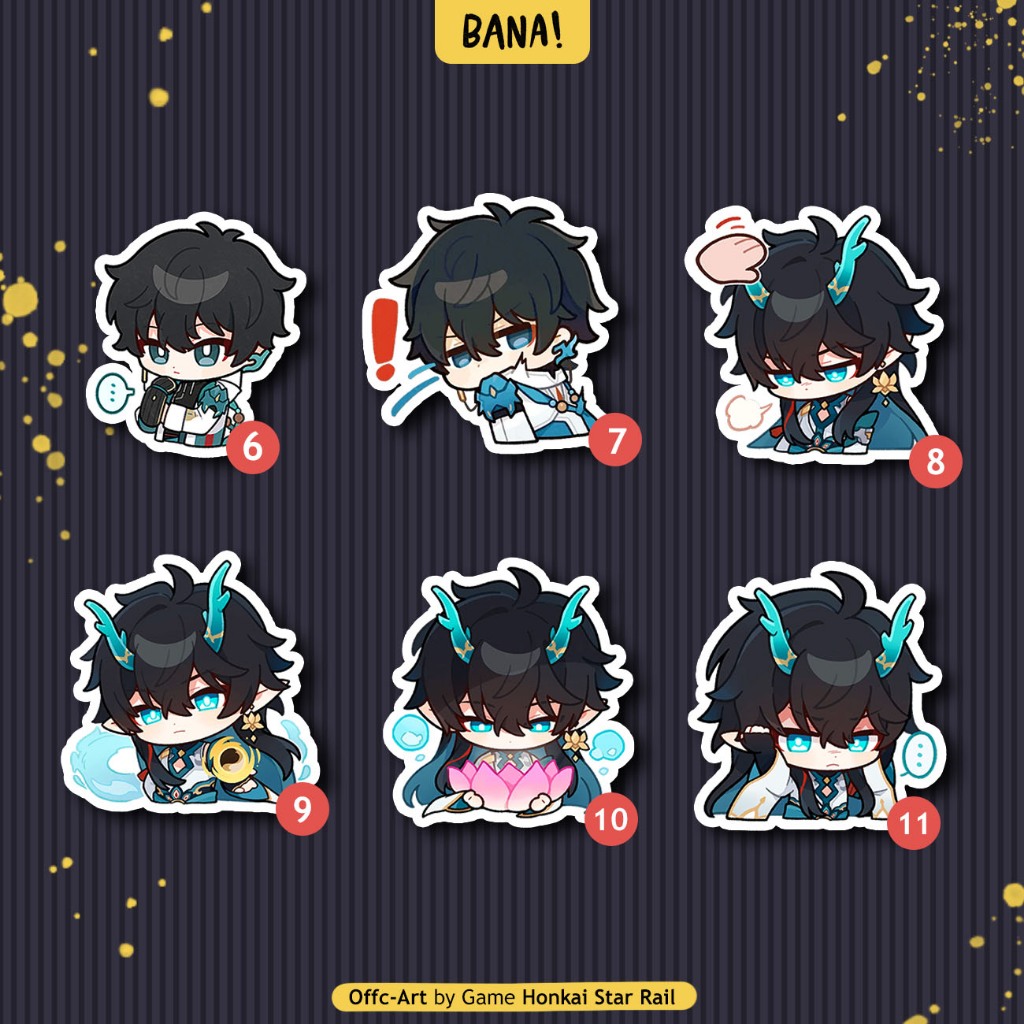 Jual Stiker Honkai Star Rail DAN HENG Stiker Bijian Anime Waterproof ...