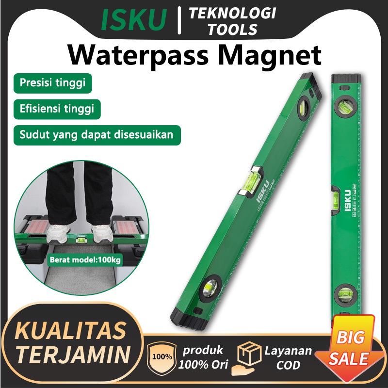 Jual ISKU Spirit Level Waterpass Magnet Bahan paduan aluminium Ukuran ...
