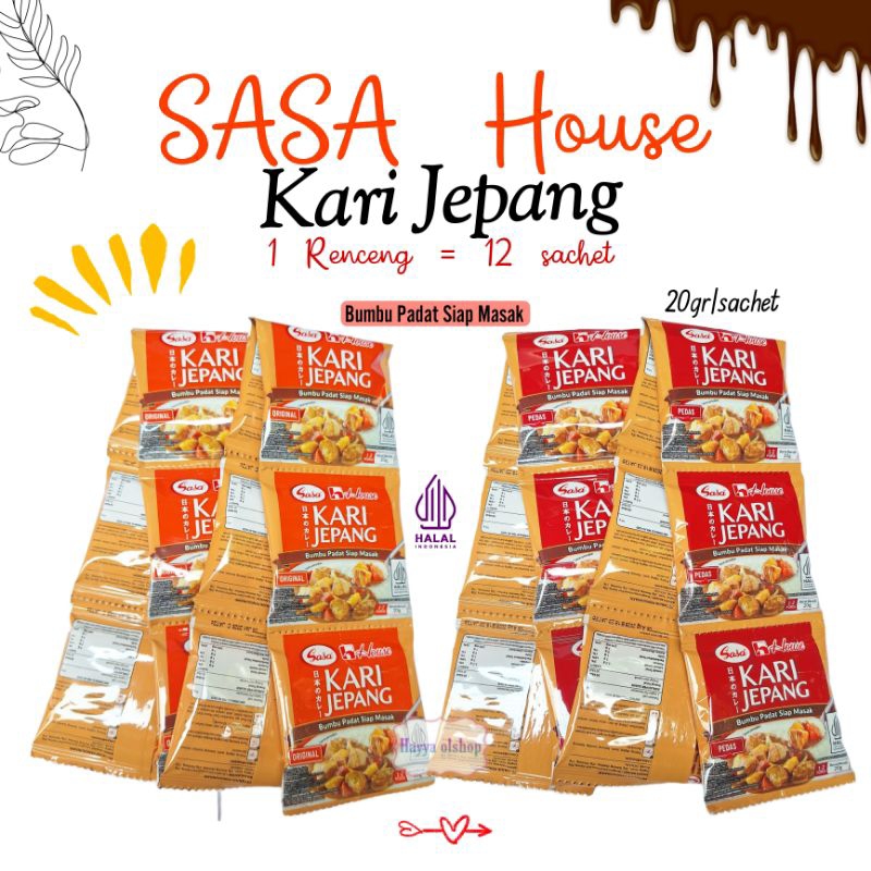 Jual 1 RENCENG SASA KARI JEPANG Bumbu Padat Siap Pakai (12 Sachet @20gr ...