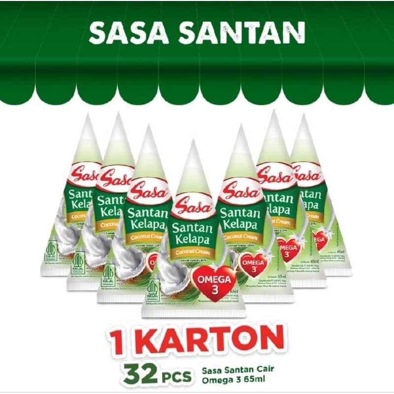 Jual SASA SANTAN CAIR KELAPA ASLI 65ML 1DUS | Sasa santan cair 65ml ...