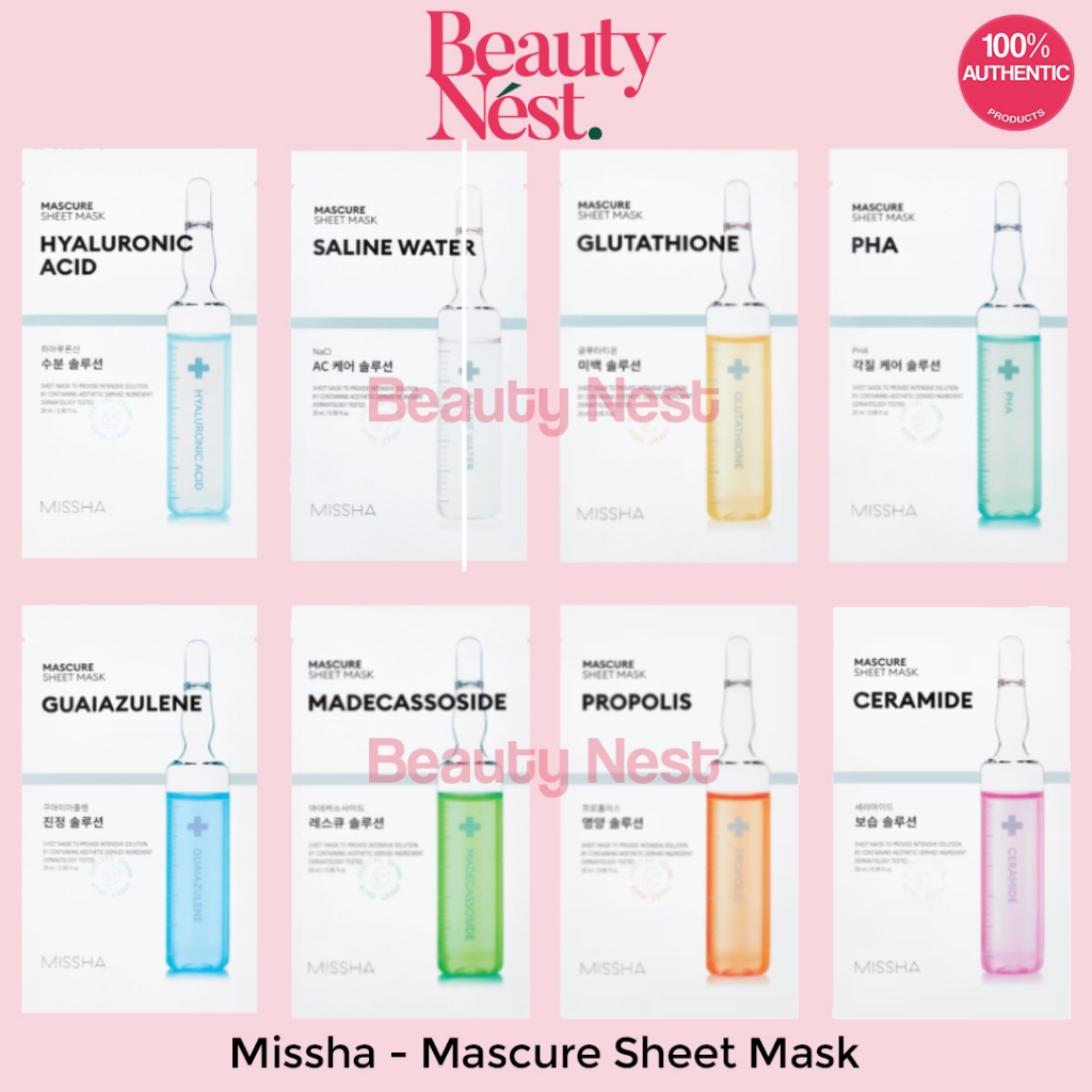 Jual MISSHA MASCURE SHEET MASK 28ML - Masker Sheetmask Korea / Pelembab ...
