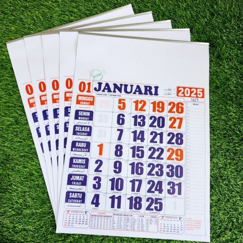 Jual KALENDER KERJA ANGKA STANDAR TAHUN 2025 UKURAN ( 38×54CM ...