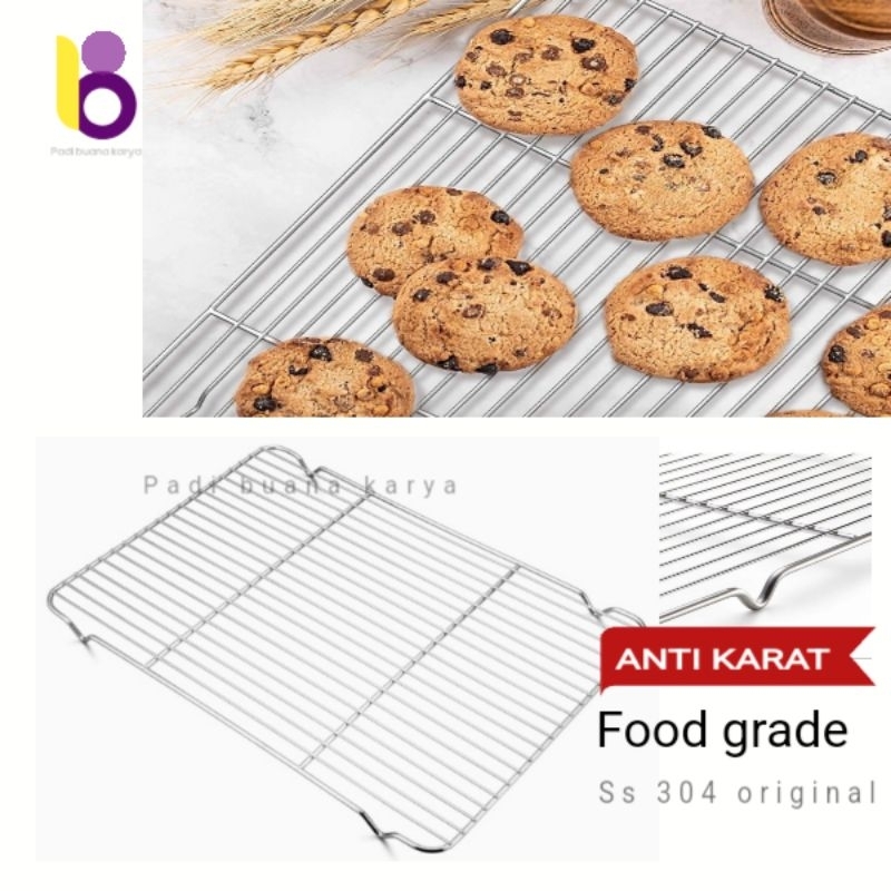 Jual Cooling rak tray ss 304 ORIGINAL 60 x 40 FOOD GRADE, ANTI KARAT ...