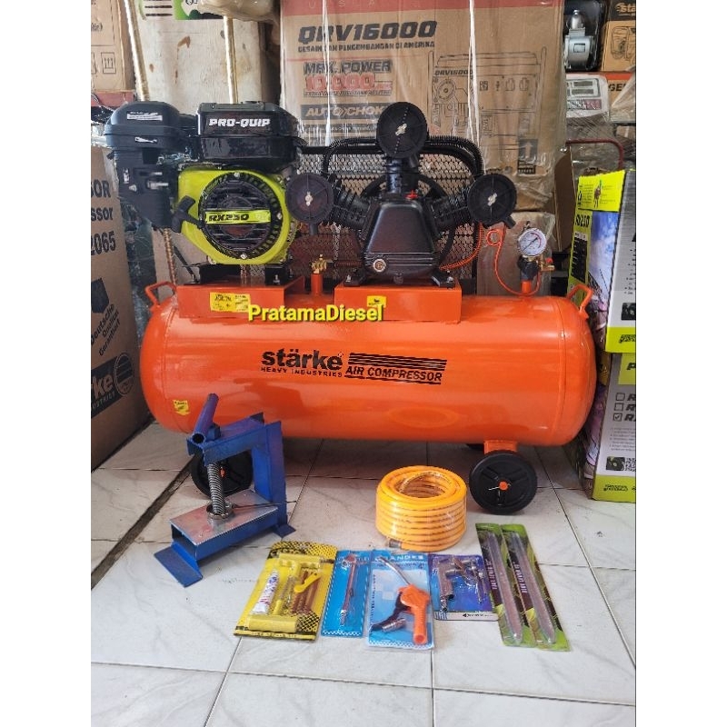 Jual Kompresor Angin 2.0HP STARKE (3Piston))+Mesin PRO-QUIP 9.0HP ...