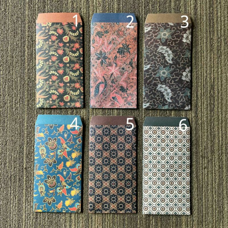 Jual Angpau Motif Batik isi 10 / Amplop Motif Batik isi 10 / Angpau ...